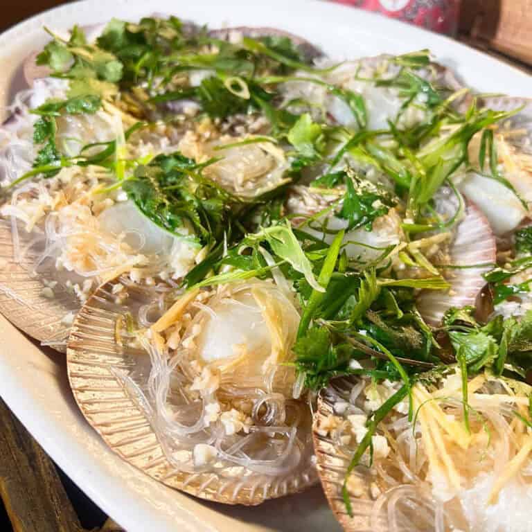 Steamed Scallops with Glass Noodles - dimsimlim.com